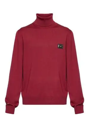 Dolce & Gabbana Knitted Roll Neck Jumper - Red