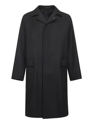 Tagliatore Raglan Sleeve Coat - Black