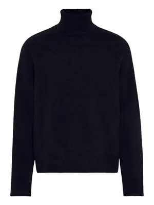 MAISON MARGIELA Roll-neck Knitted Jumper - Navy Blue