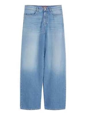 Max Mara Zagara Relaxed Straight Leg Jeans - Light Blue