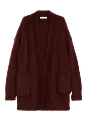 Max Mara Max Mara Open Front Cardigan Cherry