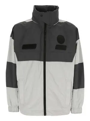 Hugo Boss Logo Patch Color Block Hooded Jacket - Black