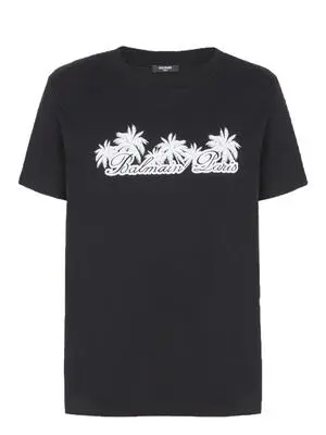 Balmain Signature Printed T-shirt - Black