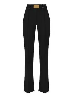 Elisabetta Franchi Belted Tailored Trousers - Black