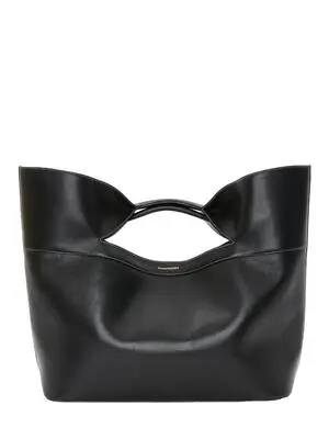 Alexander McQueen The Bow Logo Printed Tote Bag - Black