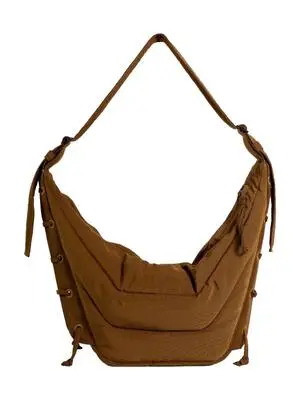 LEMAIRE Quilted Lace-up Shoulder Bag - Tan