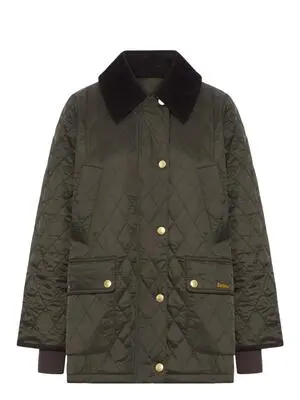 Barbour Barbour Quilted Jacket With Corduroy Collar Black