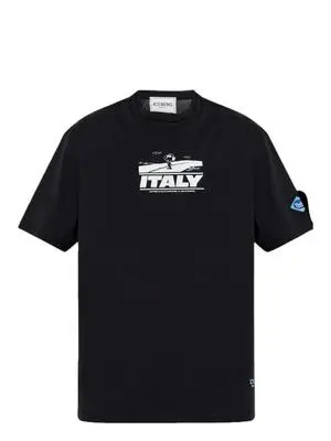 Iceberg Round-neck Logo T-shirt - Black