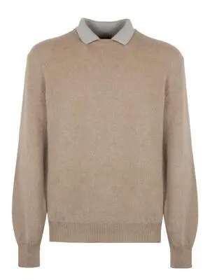 Kiton Wool And Cashmere Pullover - Lightgrey