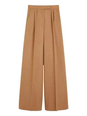 Max Mara Flared Wool Trousers - Camel
