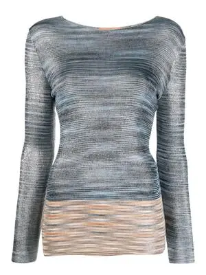 Missoni Crewneck Knitted Top - Gray