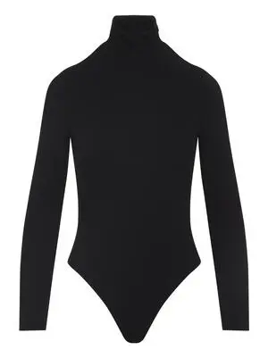 Alaïa Fluid Jersey Heart Bodysuit - Black