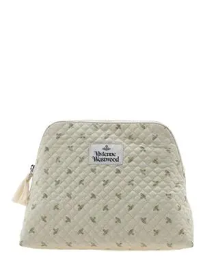 VIVIENNE WESTWOOD Quilted Logo Handheld Bag - Nude