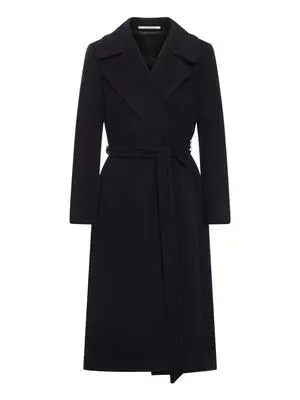 Tagliatore Tagliatore Belted Wool Coat Black