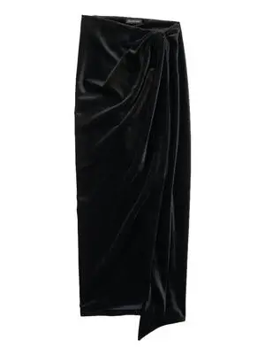 Balenciaga High-waisted Wrap Skirt With Side Buckles And Asymmetrical Hem - Asymmetric