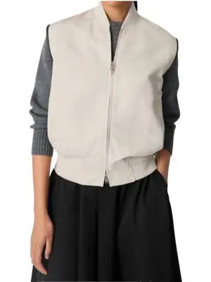 Bottega Veneta Twill Gilet - Gray Putty