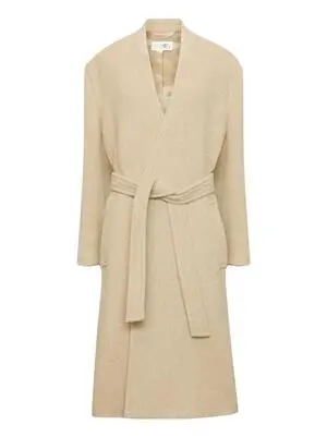 MAISON MARGIELA Belted Long Coat - Nude