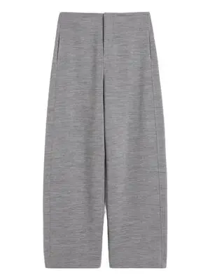 Max Mara High-waisted Trousers - Light Gray