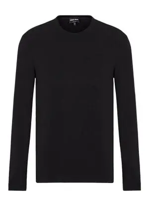 Giorgio Armani Crewneck Long-sleeved T-shirt - Black