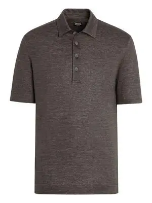 ZEGNA Zegna Oasi Lino Short-Sleeved Polo Shirt