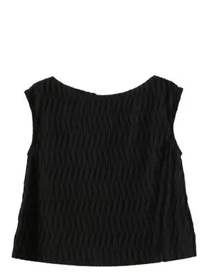 Herno Wrinkled Effect Tank Top - Black