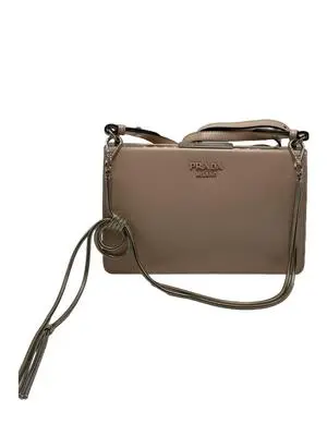 Prada Logo Shoulder Bag - Brown