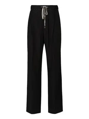 MAISON MARGIELA High-waist Straight-leg Drawstring Trousers - Black