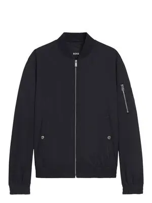 Hugo Boss Zip-up Bomber Jacket - Black