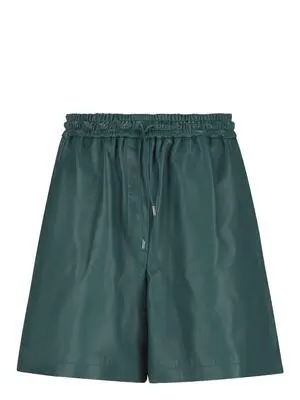 Loewe Elasticated Waist Drawstring Shorts With Anagram Embossing - Green