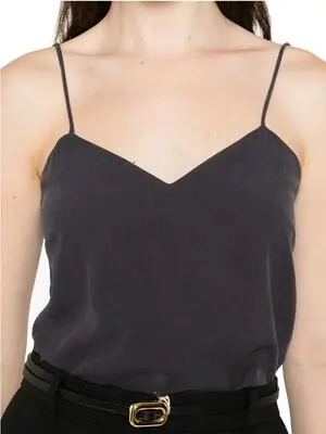 Max Mara V-neck Spaghetti Strap Top - Black