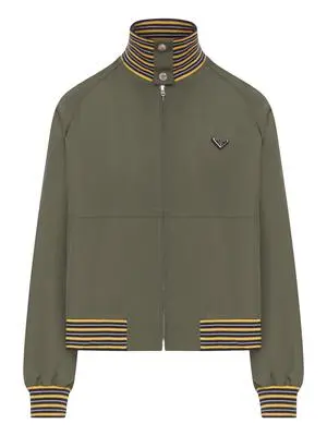PRADA Prada Tricolor Trimmed Zip-Up Jacket