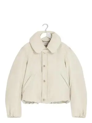 LEMAIRE Puffer Jacket With Elasticated Cuffs - LEMAIRE Bone