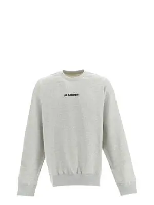 JIL SANDER Logo Crewneck Sweatshirt - Gray
