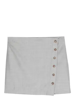 LOULOU STUDIO Mahaz Virgin Wool Mini Skirt - Gray