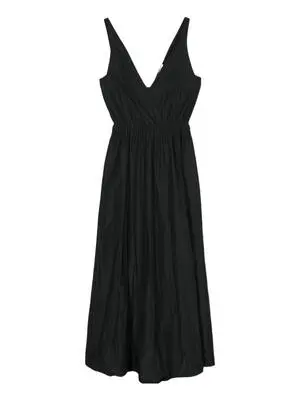 FORTE_FORTE Forte Forte Flared Maxi Dress With Deep V Neckline