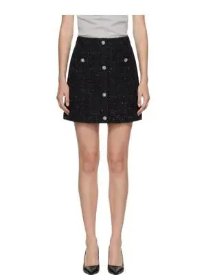 MARISSA CHIARA Button Skirt - Black
