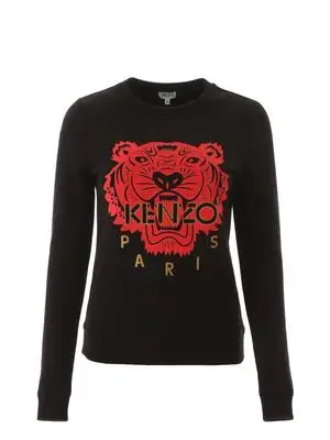 Kenzo Tiger Head Crewneck Sweatshirt - Black
