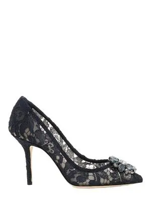 Dolce & Gabbana Dolce & Gabbana Embellished Lace Pumps Black