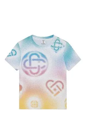 Casablanca Halftone Logo Crewneck T-shirt - White
