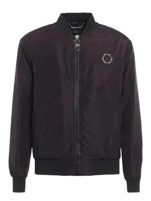 Philipp Plein Logo Bomber Jacket - Black