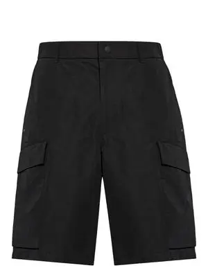 Moncler Logo Patch Cargo Shorts - Black