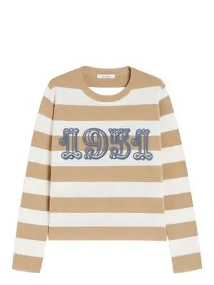 Max Mara Max Mara Viterbo Striped Crewneck Jumper Sand