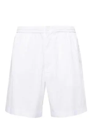 Aspesi Elasticated-waist Poplin Wide-leg Shorts - White