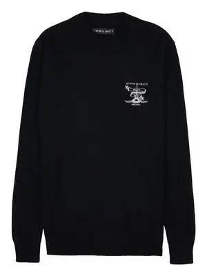 Y/project Long-sleeved Sweater With Logo - Black