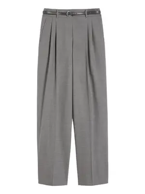 Max Mara Wool Twill Trousers - Medium Gray