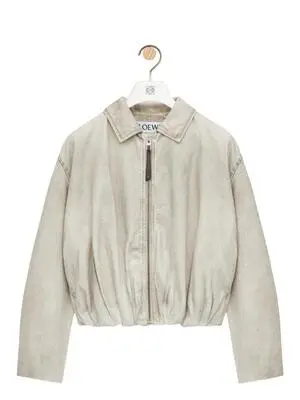 Loewe Draped Denim Jacket - Light Gray