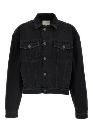 LOULOU STUDIO Classic Dave Denim Jacket - Black