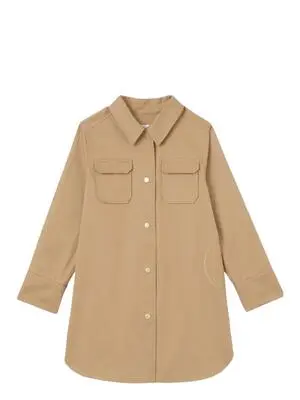 BURBERRY Burberry Long Sleeve Logo Blouse Dress