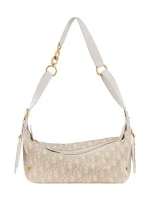 Dior Small D-journey Shoulder Bag With Monogram Pattern - Nude