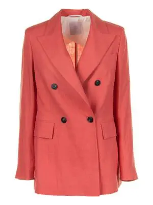 Eleventy Double-breasted Blazer - Red